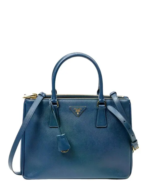 Prada Medium Galleria Double-zip Tote Bag - Blue