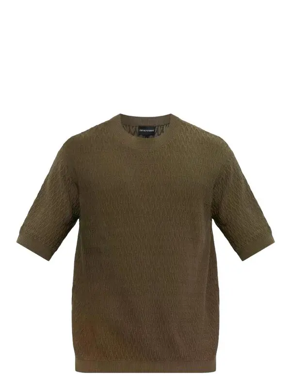 Emporio Armani Textured Short-sleeve T-shirt - Green