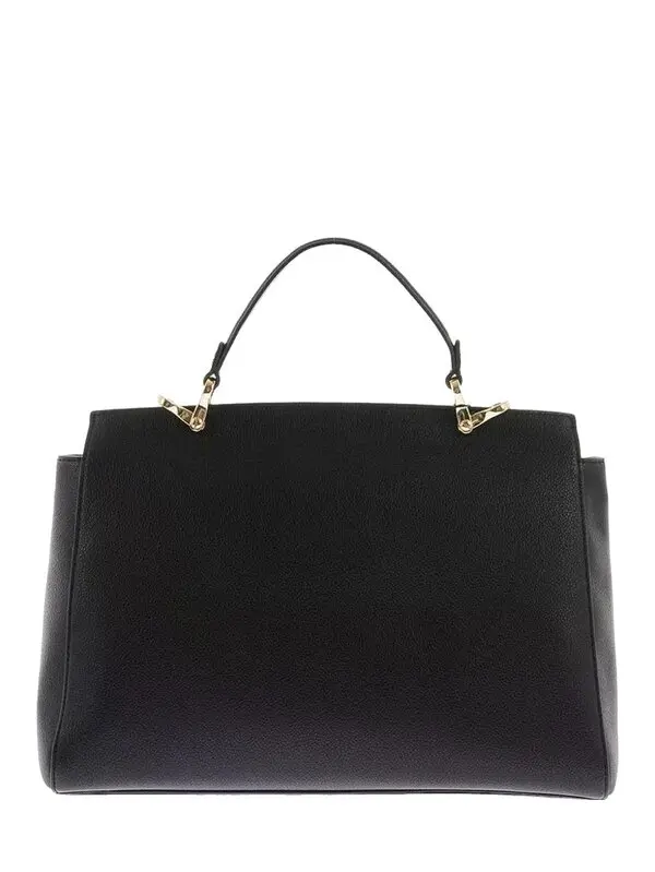 Moschino Logo Plaque Tote Bag - Black