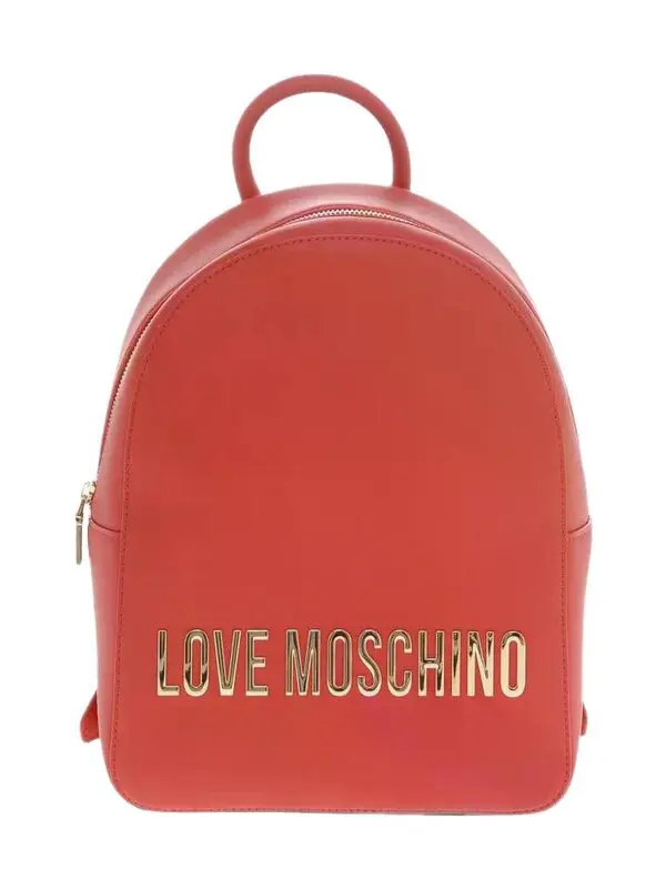 Moschino Love Logo Lettering Backpack - Red