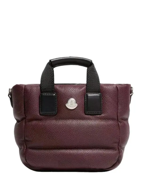 Moncler Micro Caradoc Quilted Leather Tote Bag - Red