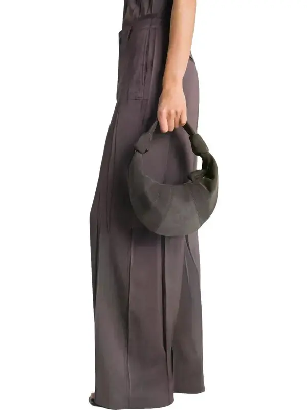 LEMAIRE Mini Fortune Croissant Bag In Alpaca Nubuck - Brown