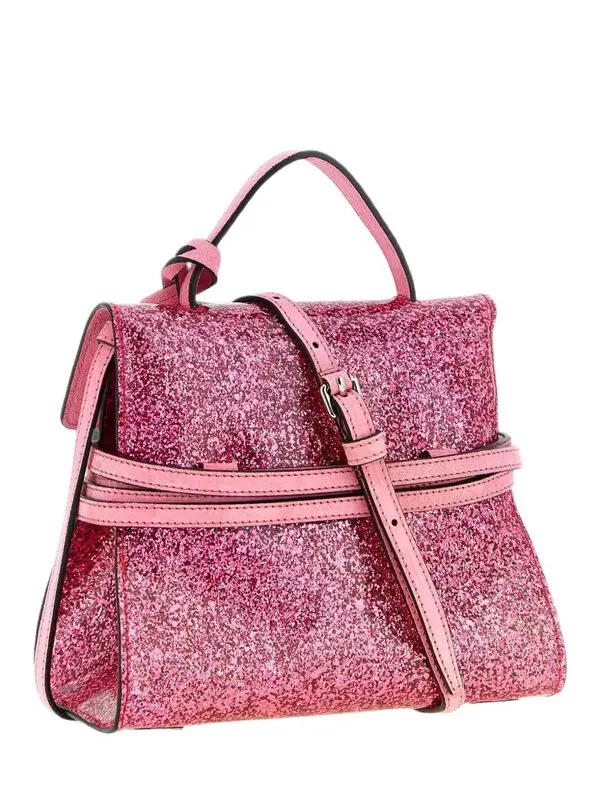 Moschino Mini Tie Me Glitter Tote Bag - Pink