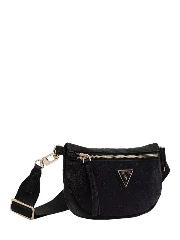 Guess Devon Logo-debossed Belt Bag - Black