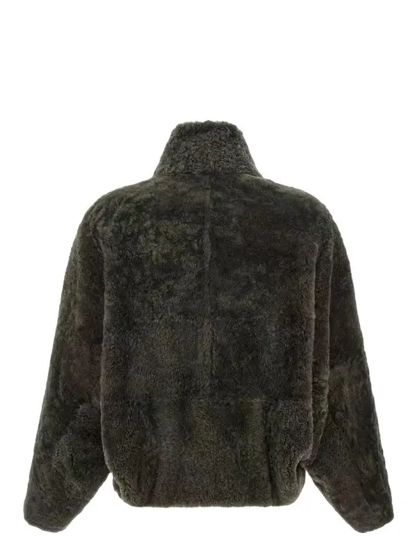 Brunello Cucinelli Paneled Lambskin Jacket - Grey