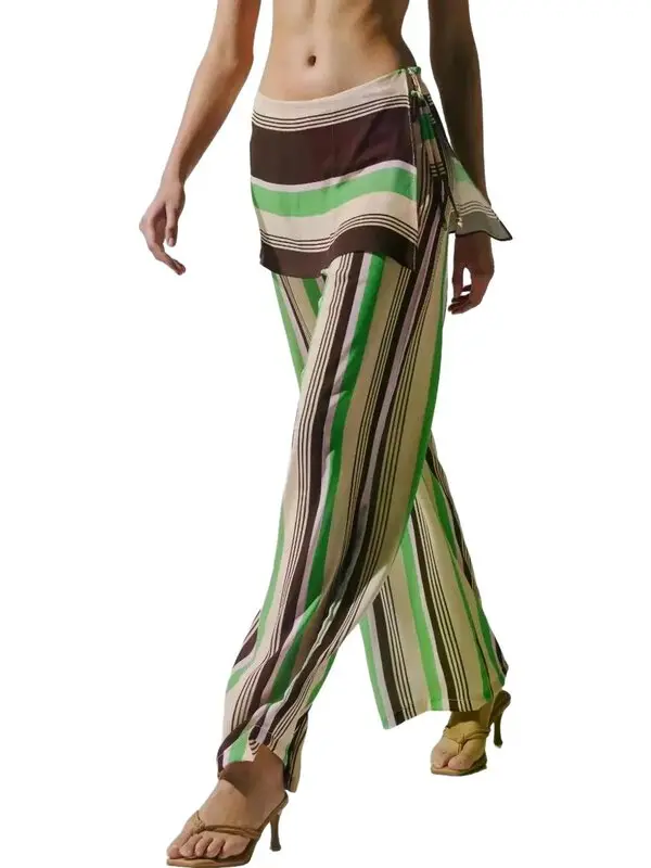 BAOBAB Renata Overlay-skirt Wide-leg Trousers - Green
