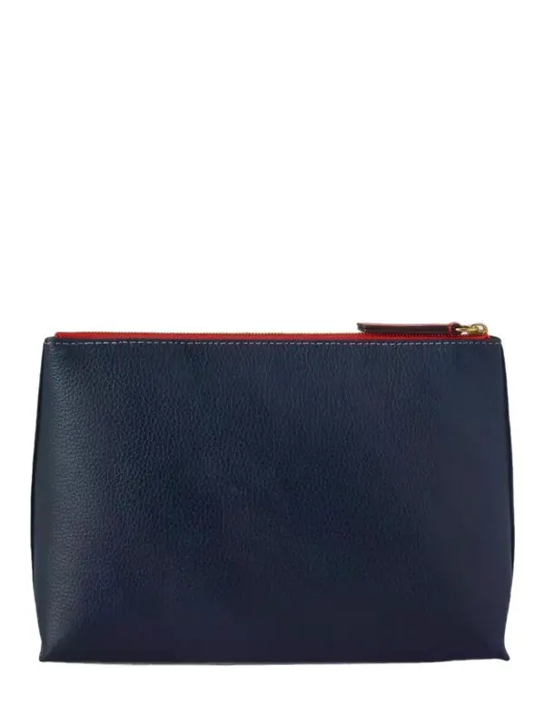 Mulberry Small Logo-plaque Cosmetic Pouch - Blue