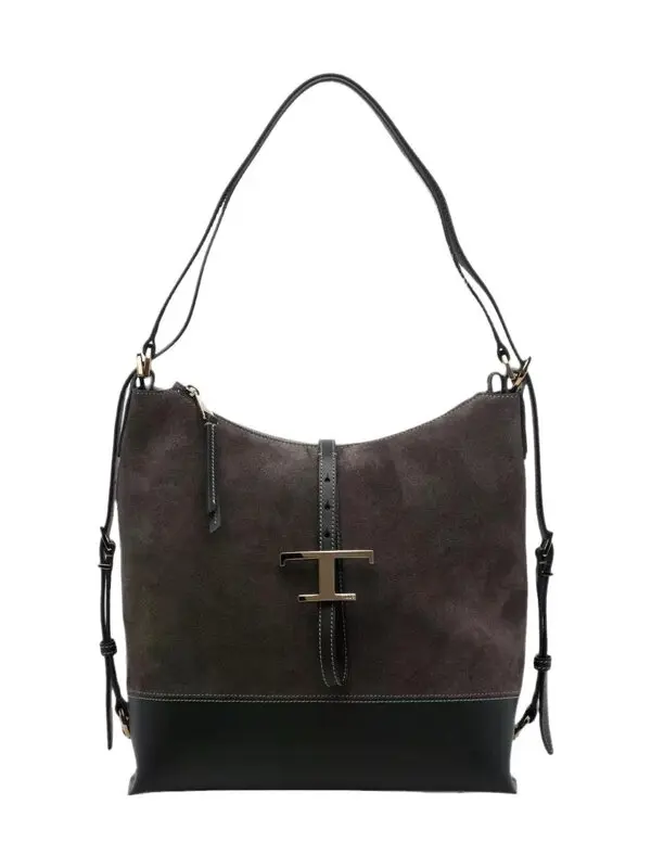 TOD'S Small T-timeless Leather Shoulder Bag - Brown