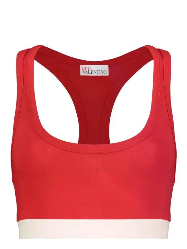 Red Valentino Racerback Cropped Top - Red