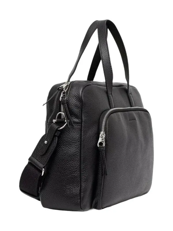 COCCINELLE Smart To Go Paki Large Grained Leather Luggage Bag - Black