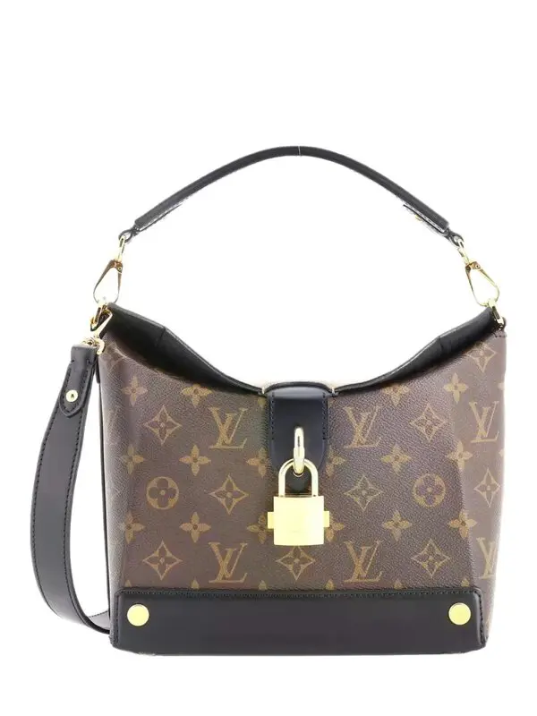 LOUIS VUITTON Bento Box Handbag Reverse Monogram Canvas Shoulder Bag - Black