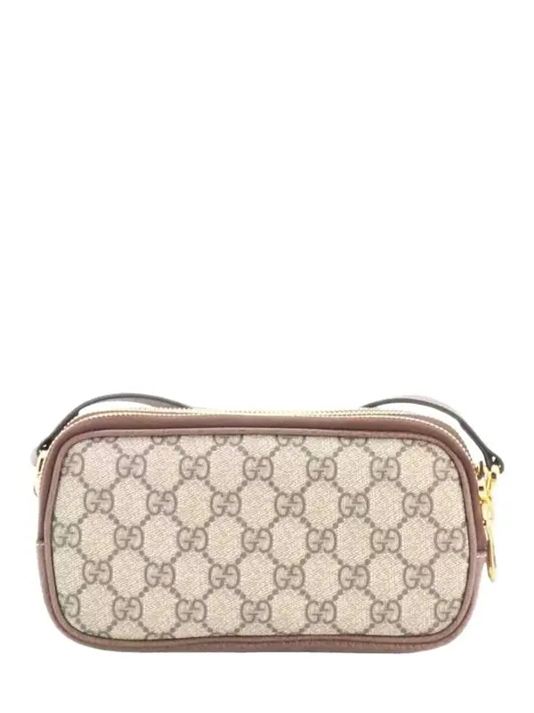 Gucci Ophidia Gg Coated Canvas Mini Crossbody Bag - Brown