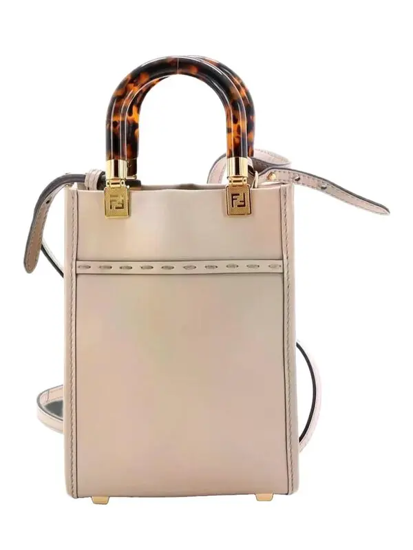 Fendi Sunshine Shopper Mini Tote Bag - Neutrals