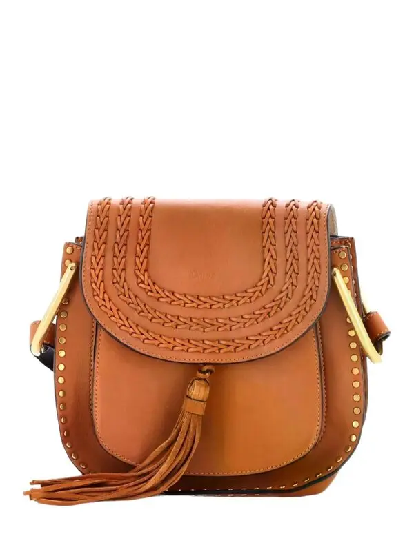 Chloé Hudson Whipstitch Leather Small Crossbody Bag - Brown