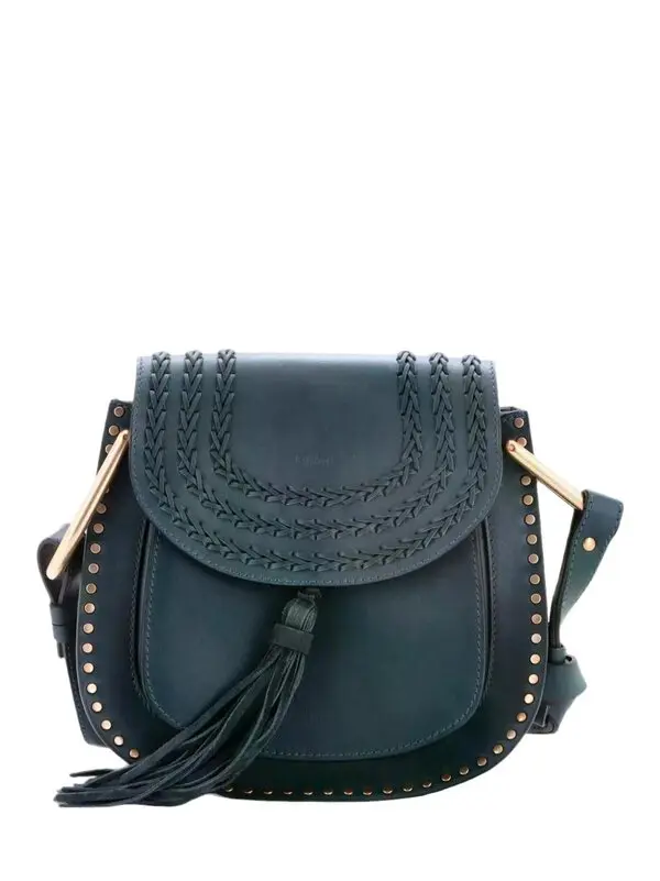 Chloé Hudson Whipstitch Leather Small Crossbody Bag - Blue