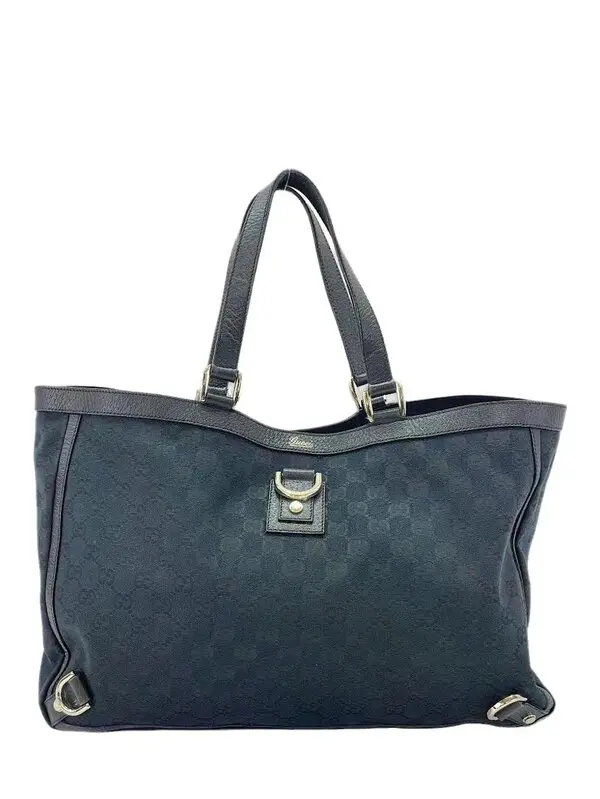 Gucci 2000s Gg Canvas Shoulder Bag - Black
