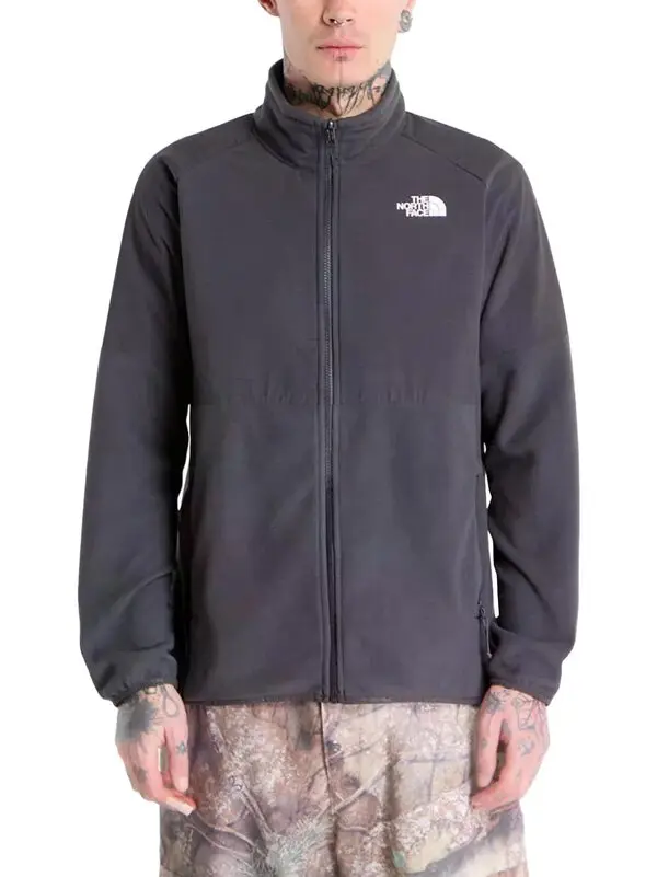 The North Face Panelled Logo-print Fleece Jacket - Grey