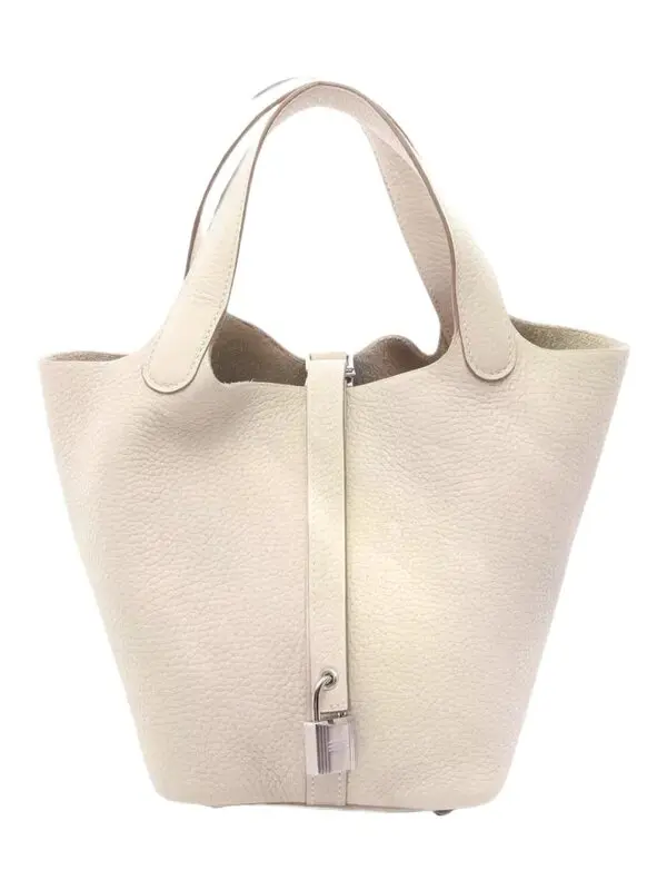 Hermès 2026 Pm Picotin Lock Leather Tote Bag - Neutrals