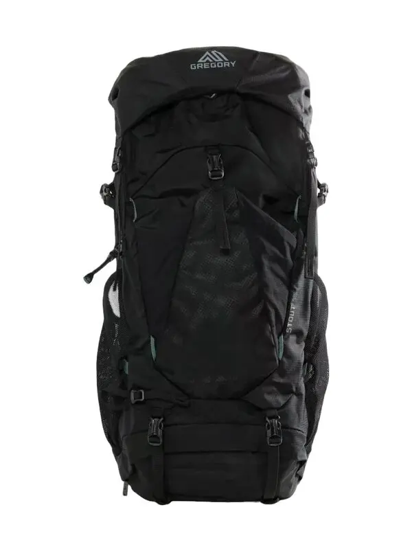 GREGORY Stout Buckle-fastening Mesh-panel Backpack - Black