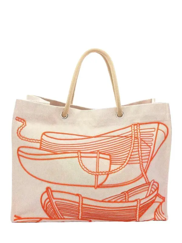 Hermès Thalassa Canvas Beach Bag - Neutrals