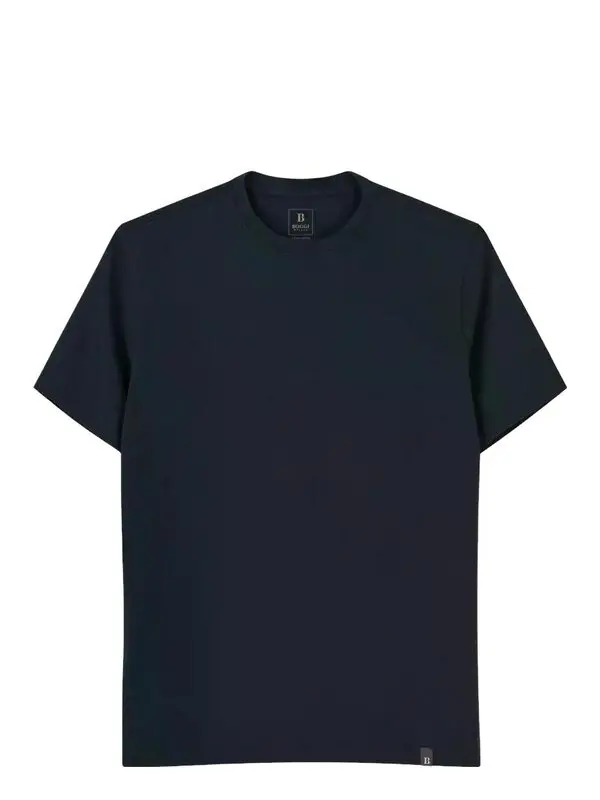 Boggi Milano T-shirt In Stretch Supima Cotton Jersey - Black