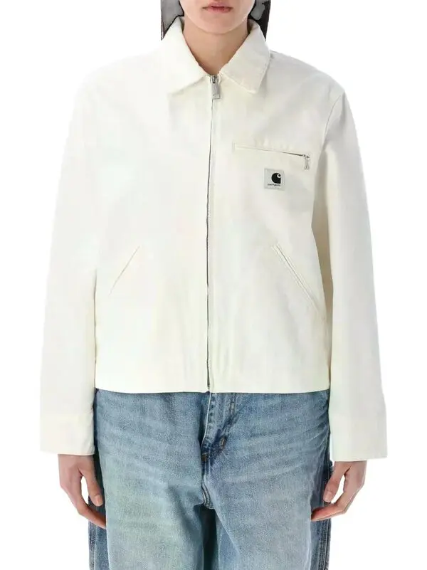 Carhartt Work In Progress Logo Patch Zip-up Jacket - Neutrals
