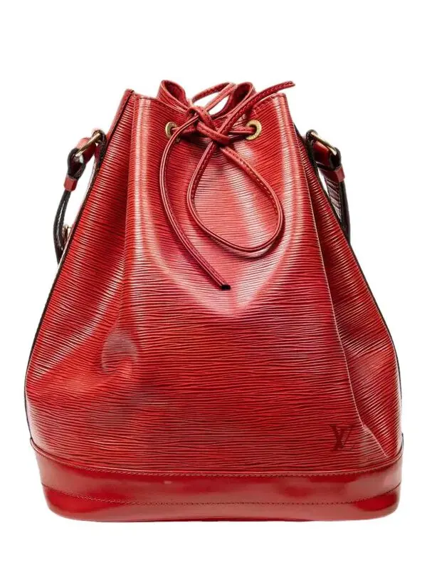 LOUIS VUITTON Noé Leather Bucket Bag - Red