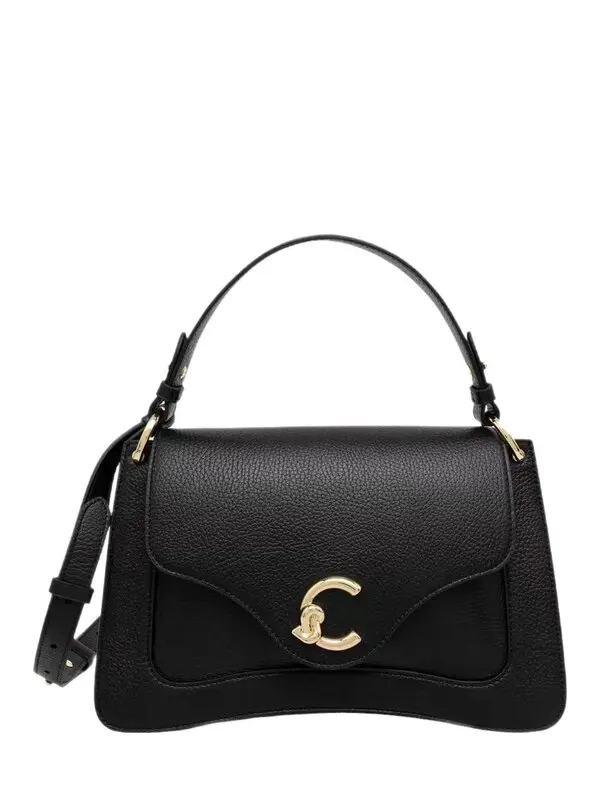 COCCINELLE C-me Logo-plaque Shoulder Bag - Black