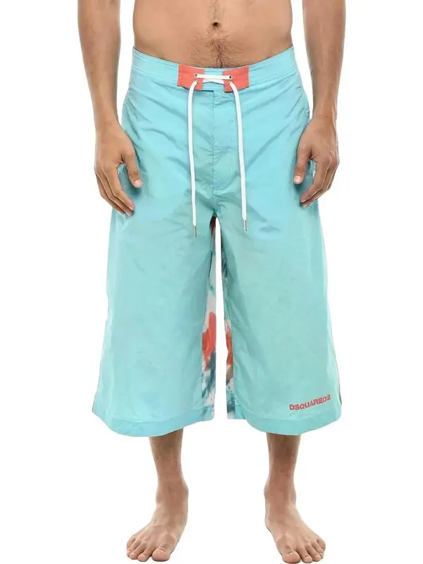 Dsquared2 Tie-dye Print Swim Shorts - Blue