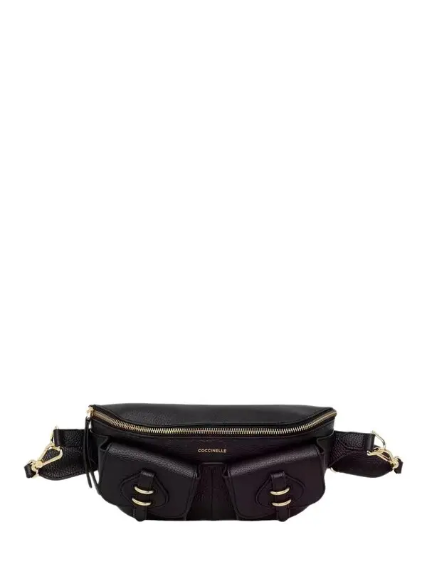 COCCINELLE Mavery Pocket Leather Belt Bag - Black