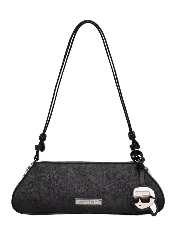 Karl Lagerfeld Logo Plaque Shoulder Bag - Black