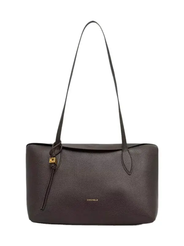 COCCINELLE Logo-print Leather Tote Bag - Brown