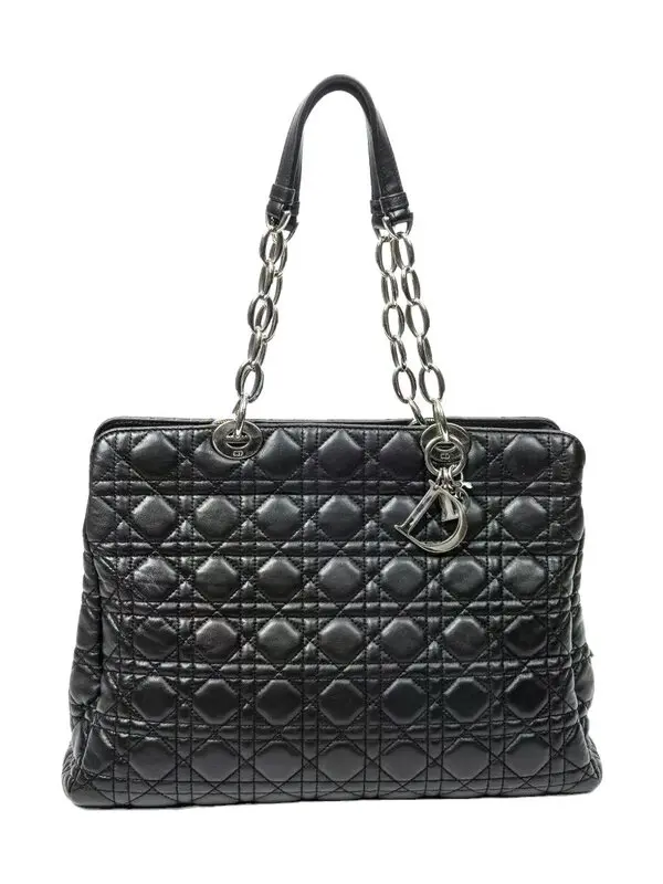 Dior Cannage Soft Tote Bag - Black