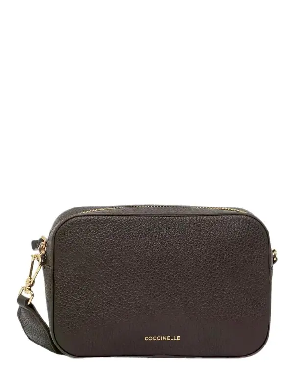 COCCINELLE Small Tebe Grained Leather Shoulder Bag - Brown