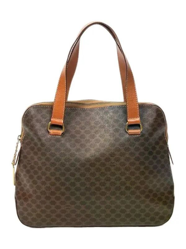 Celine Macadam Pattern Shoulder Bag - Brown