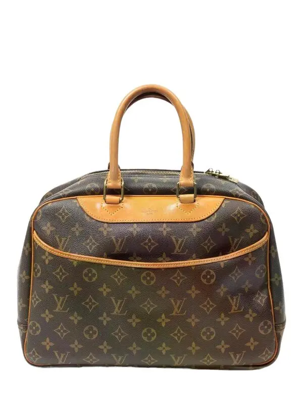 LOUIS VUITTON Monogram Deauville Handbag - Brown