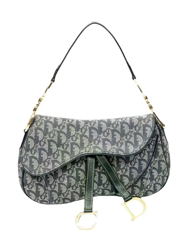 Dior Trotter Double Saddle Shoulder Bag - Blue