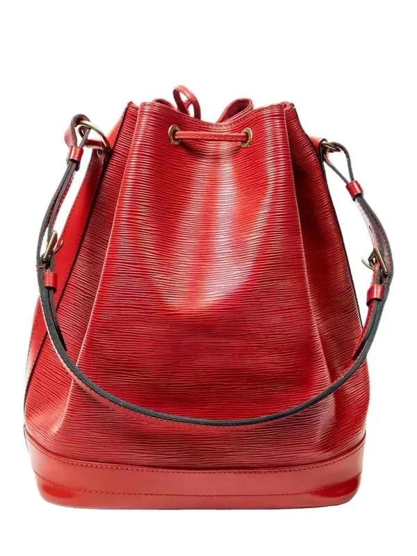 LOUIS VUITTON Pi Leather Bucket Bag - Red