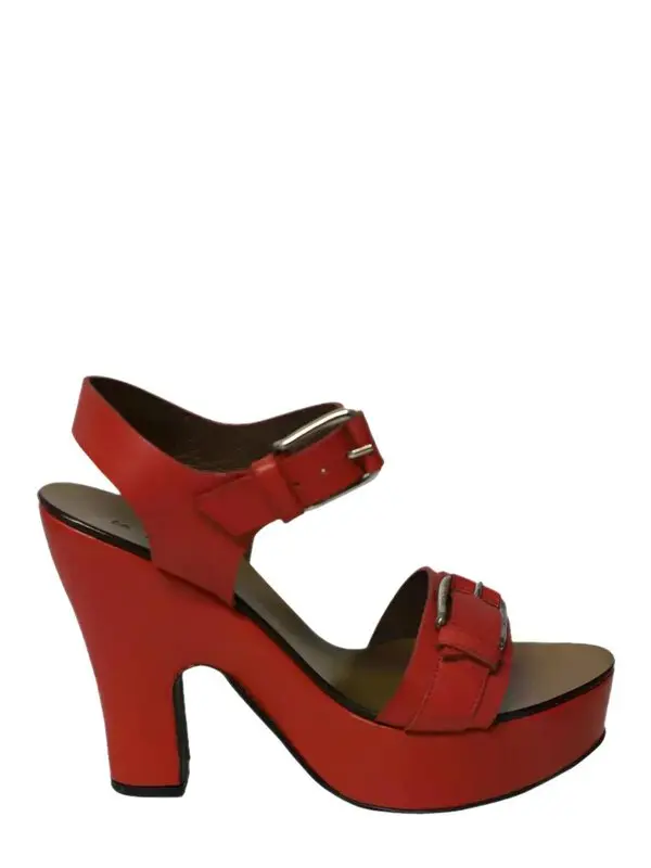 Marni Buckled Platform Sandals - Orange