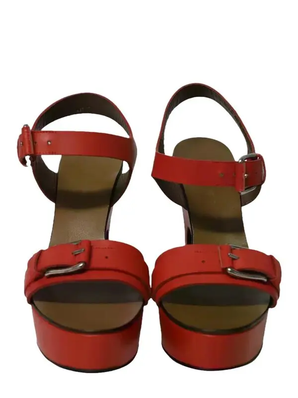 Marni Buckled Platform Sandals - Orange