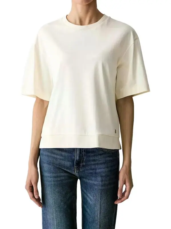 JOOP! Logo Plaque Side-slit T-shirt - Neutrals