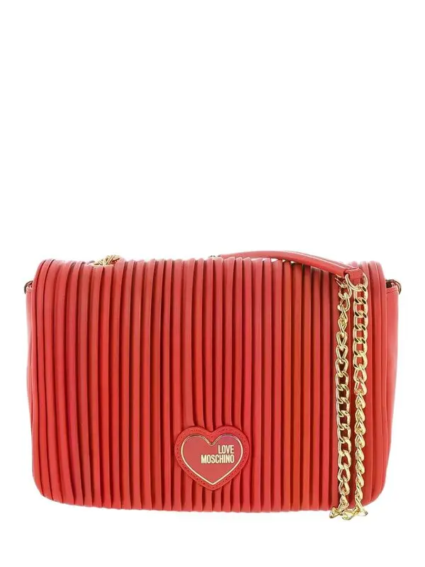 Moschino Patch Crossbody Bag - Red