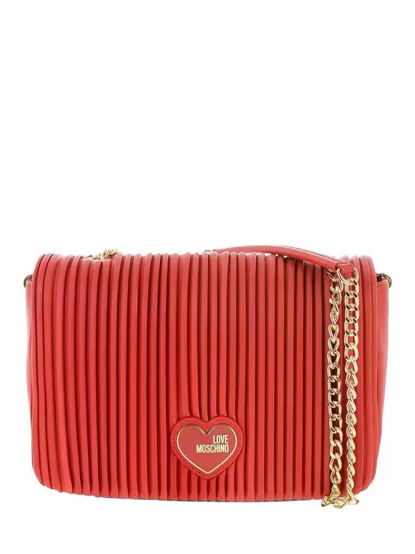 Moschino Patch Crossbody Bag - Red