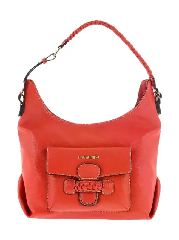 Moschino Braided-handle Bucket Bag - Red