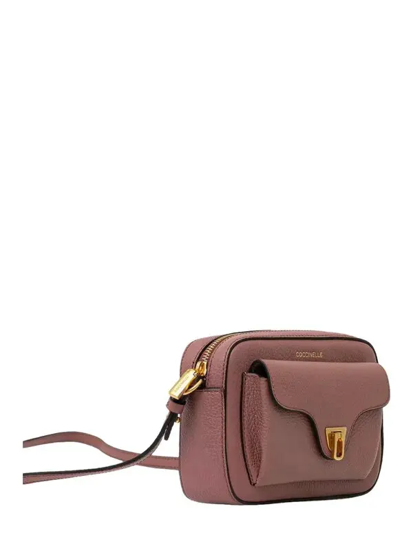 COCCINELLE Leather Mini Shoulder Bag - Pink