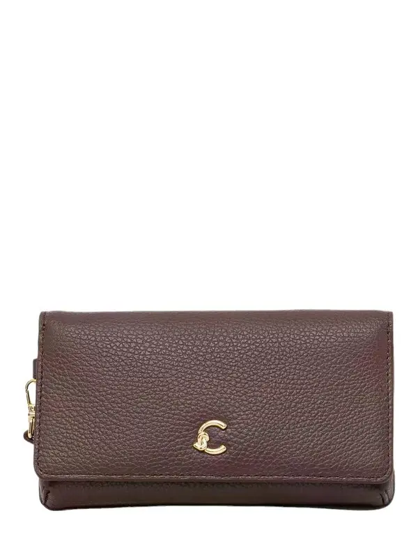 COCCINELLE C-me Logo-plaque Clutch - Brown