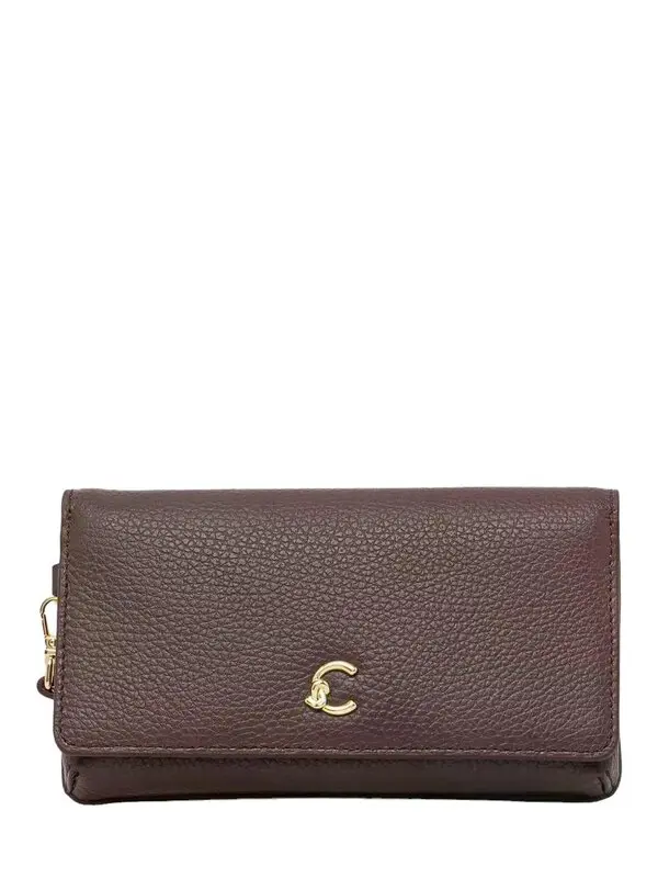 COCCINELLE C-me Logo-plaque Clutch - Brown
