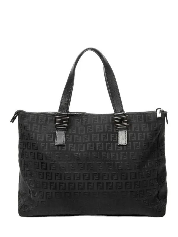 Fendi Roll Zucca Tote Bag - Black
