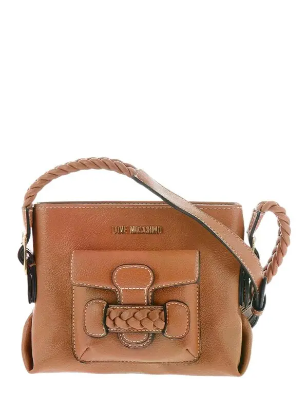 Moschino Braided Detail Crossbody Bag - Brown