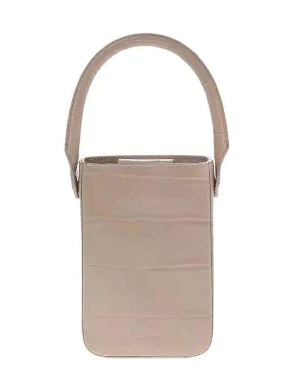 By Far Mini Crocodile-effect Leather Shoulder Bag - Neutrals